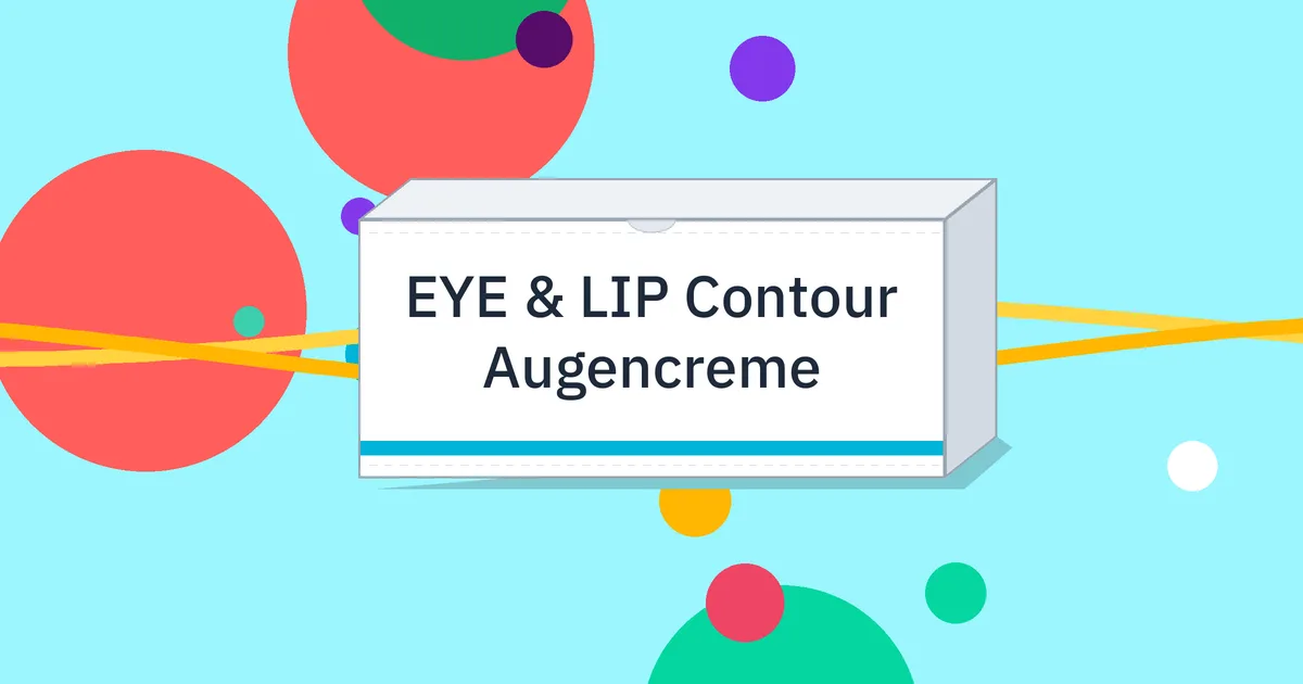 Symbolbild: Packung mit der Aufschrift EYE & LIP Contour Augencreme (PZN 17391803) – Verfügbarkeit und Bezug in Apotheken in Frankfurt am Main