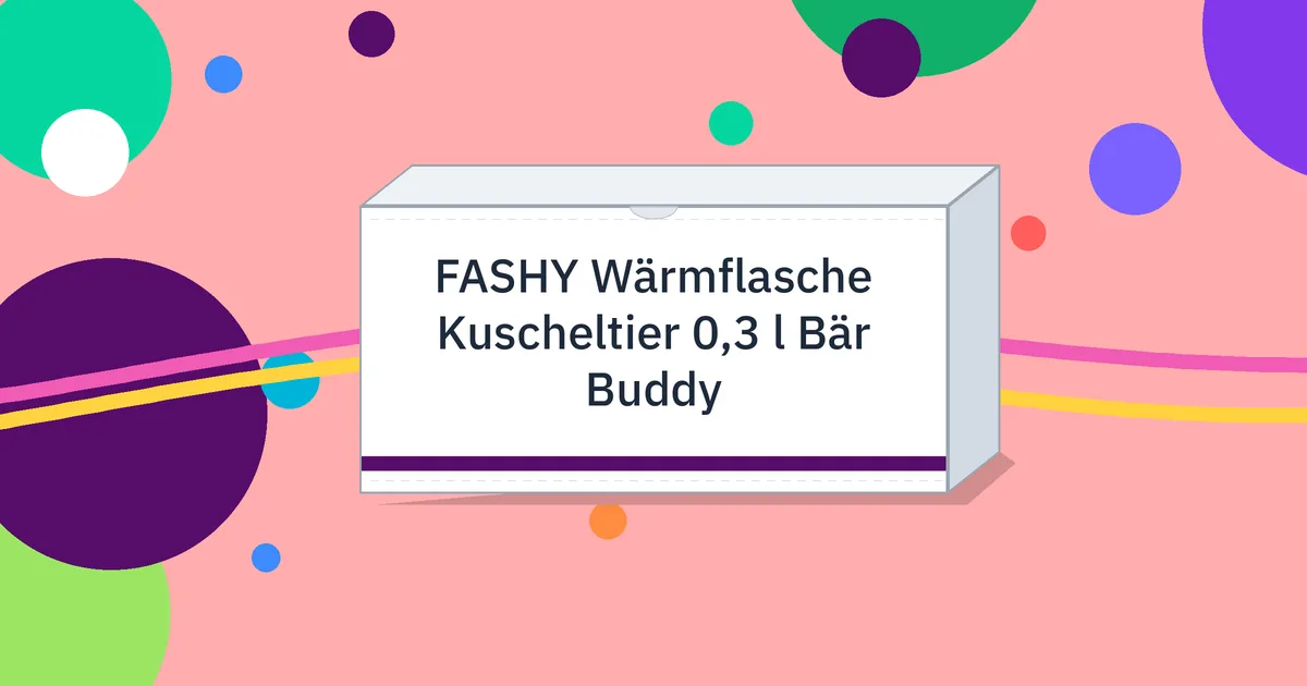 Symbolbild: Packung mit der Aufschrift FASHY Wärmflasche Kuscheltier 0,3 l Bär Buddy (PZN 19136937) – Verfügbarkeit und Bezug in Apotheken in Frankfurt am Main