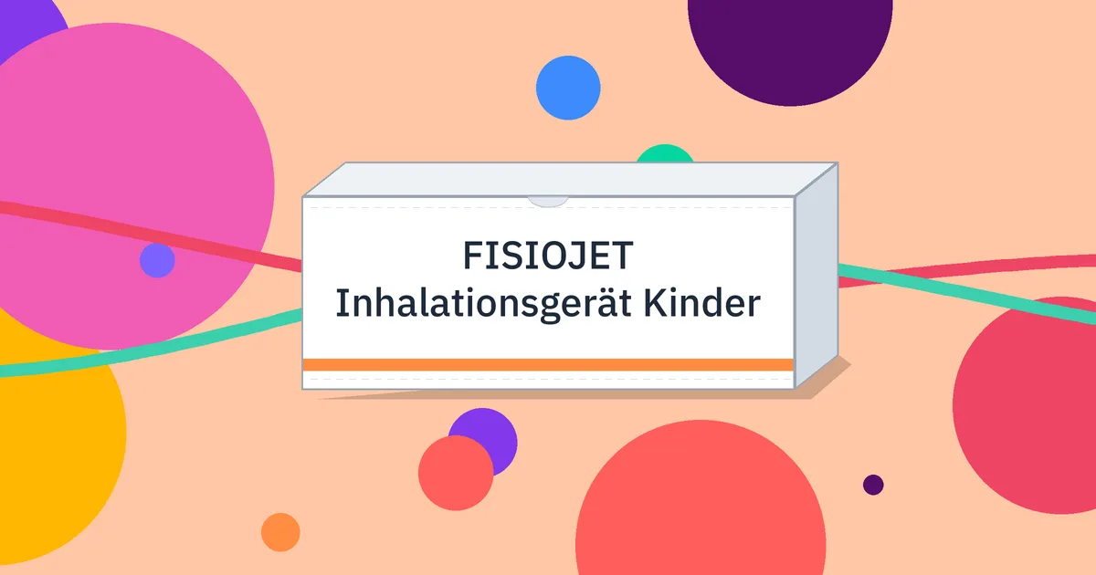 Symbolbild: Packung mit der Aufschrift FISIOJET Inhalationsgerät Kinder (PZN 12869281) – Verfügbarkeit und Bezug in Apotheken in Frankfurt am Main