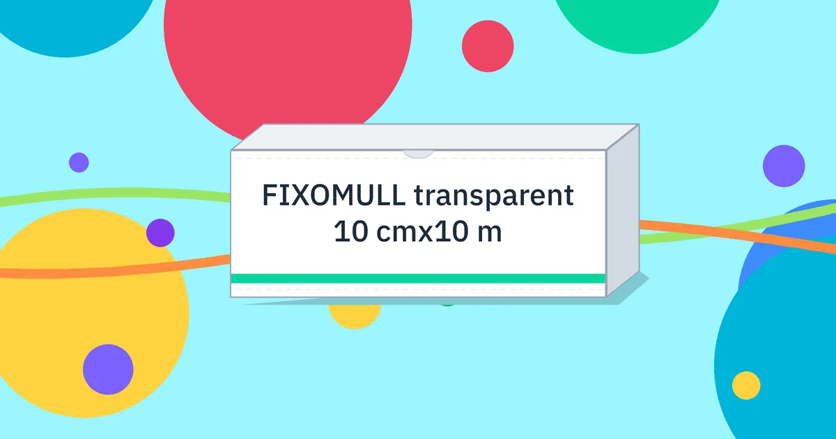 Symbolbild: Packung mit der Aufschrift FIXOMULL transparent 10 cmx10 m (PZN 17860020) – Verfügbarkeit und Bezug in Apotheken in Frankfurt am Main