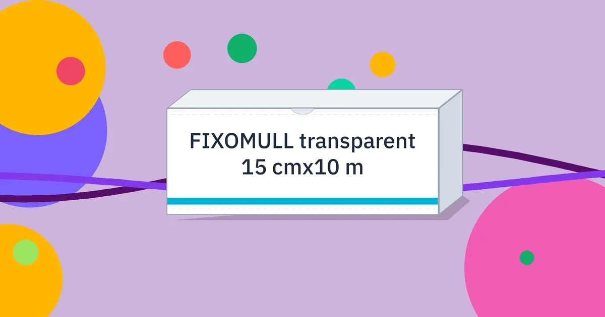 Symbolbild: Packung mit der Aufschrift FIXOMULL transparent 15 cmx10 m (PZN 16595917) – Verfügbarkeit und Bezug in Apotheken in Frankfurt am Main