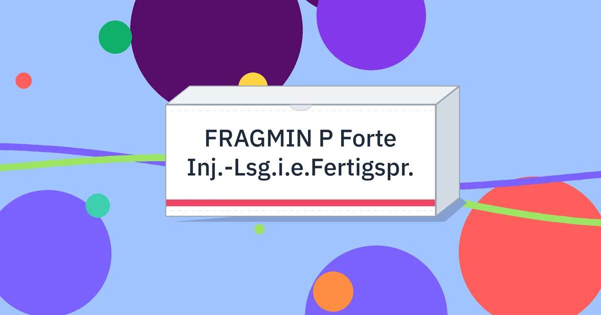 Symbolbild: Packung mit der Aufschrift FRAGMIN P Forte Inj.-Lsg.i.e.Fertigspr. (PZN 01546215) – Verfügbarkeit und Bezug in Apotheken in Frankfurt am Main