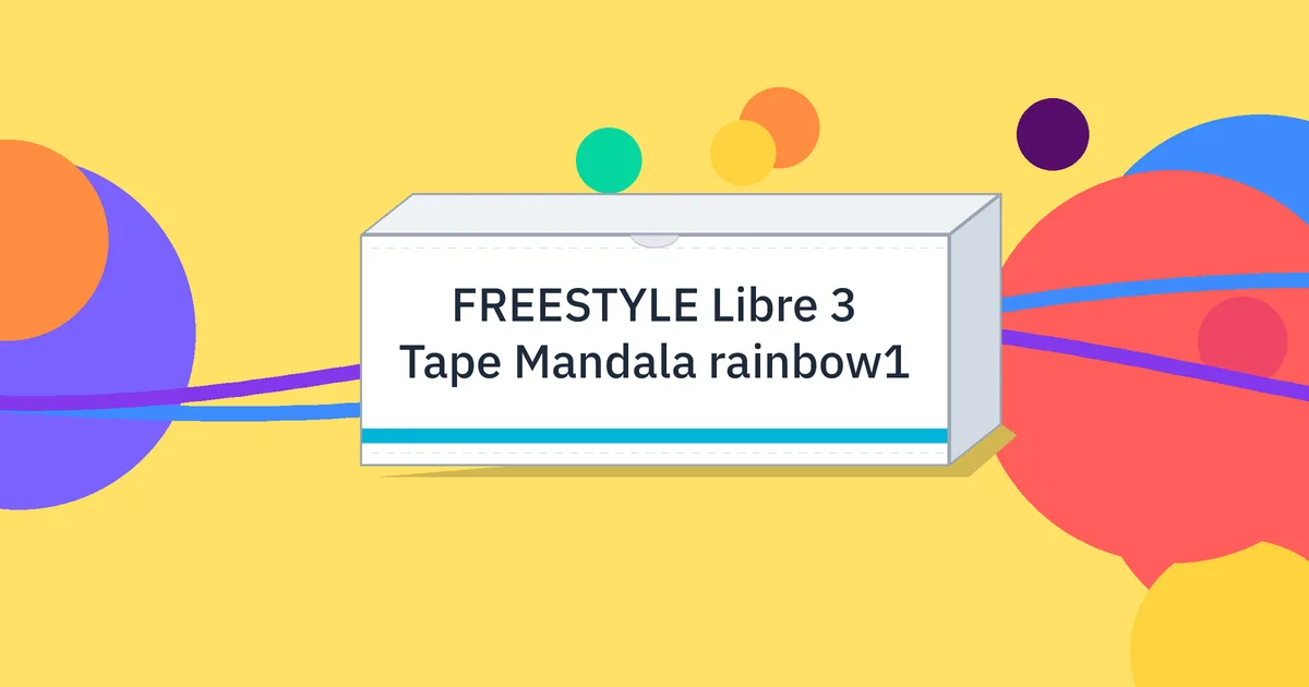 Symbolbild: Packung mit der Aufschrift FREESTYLE Libre 3 Tape Mandala rainbow1 (PZN 18178603) – Verfügbarkeit und Bezug in Apotheken in Frankfurt am Main