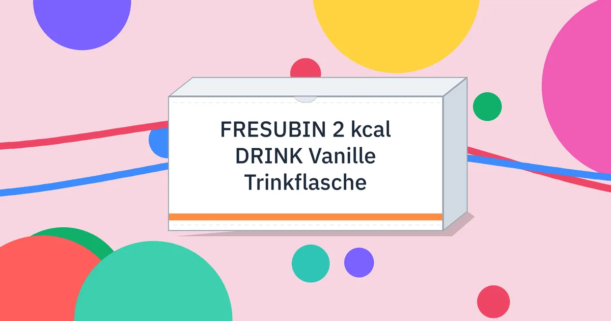 Symbolbild: Packung mit der Aufschrift FRESUBIN 2 kcal DRINK Vanille Trinkflasche (PZN 20005198) – Verfügbarkeit und Bezug in Apotheken in Frankfurt am Main