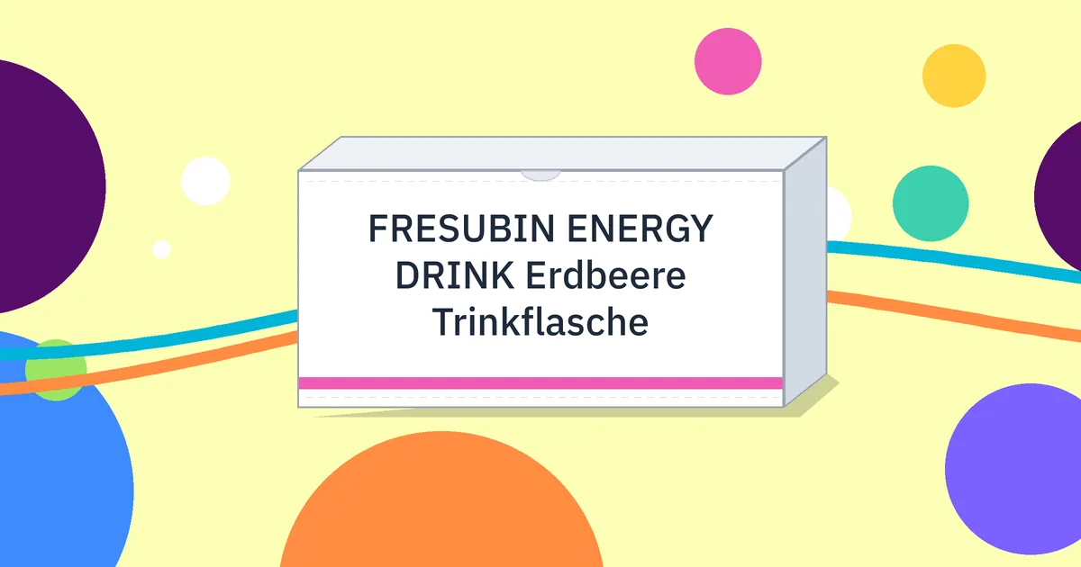 Symbolbild: Packung mit der Aufschrift FRESUBIN ENERGY DRINK Erdbeere Trinkflasche (PZN 19459988) – Verfügbarkeit und Bezug in Apotheken in Frankfurt am Main