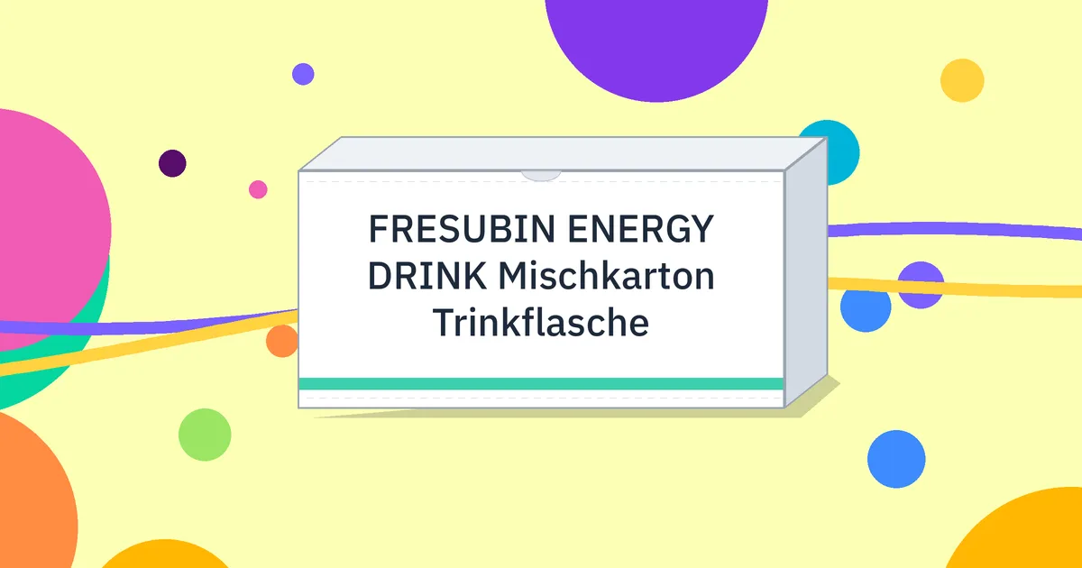 Symbolbild: Packung mit der Aufschrift FRESUBIN ENERGY DRINK Mischkarton Trinkflasche (PZN 17537460) – Verfügbarkeit und Bezug in Apotheken in Frankfurt am Main