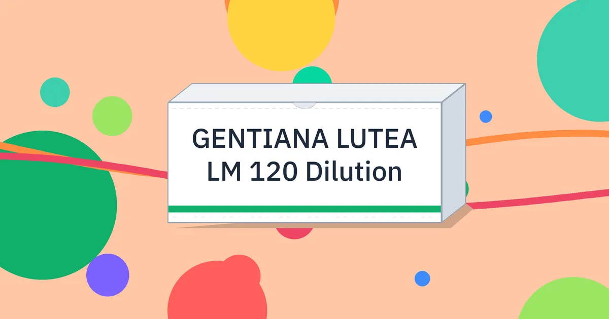 Symbolbild: Packung mit der Aufschrift GENTIANA LUTEA LM 120 Dilution (PZN 12876513) – Verfügbarkeit und Bezug in Apotheken in Frankfurt am Main