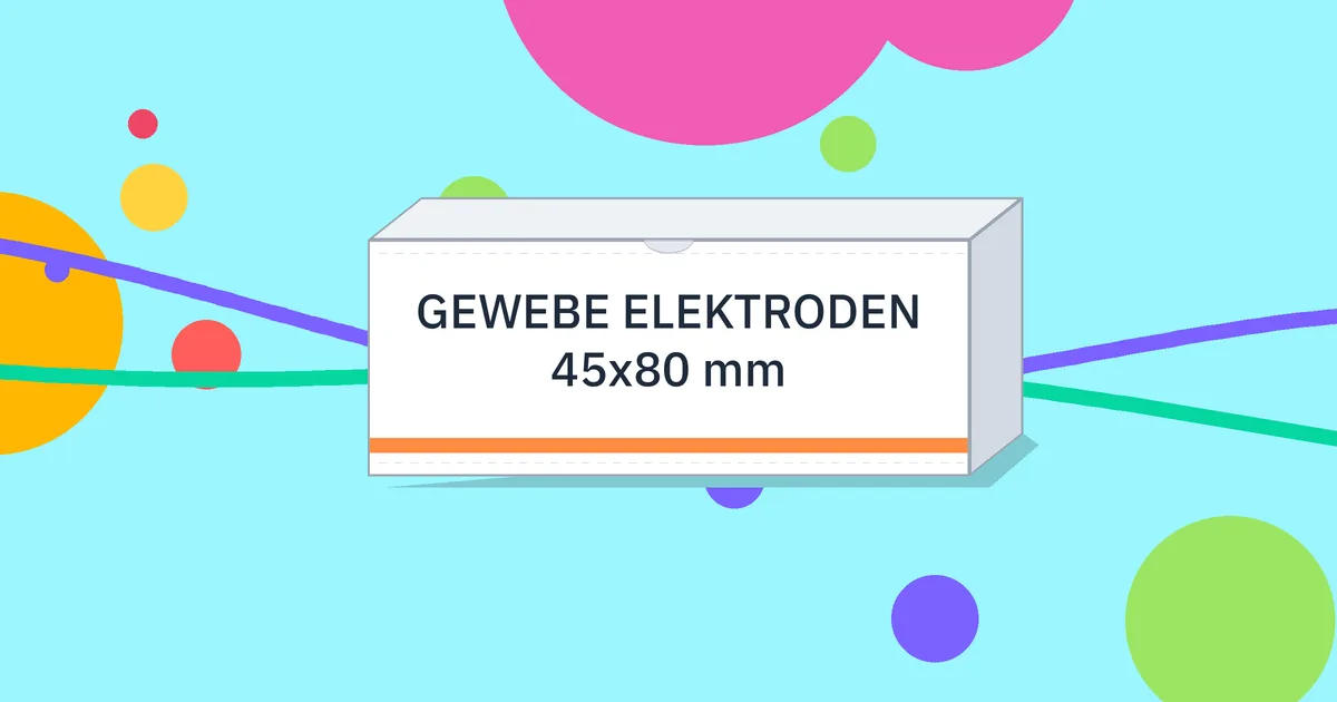 Symbolbild: Packung mit der Aufschrift GEWEBE ELEKTRODEN 45x80 mm (PZN 18055131) – Verfügbarkeit und Bezug in Apotheken in Frankfurt am Main