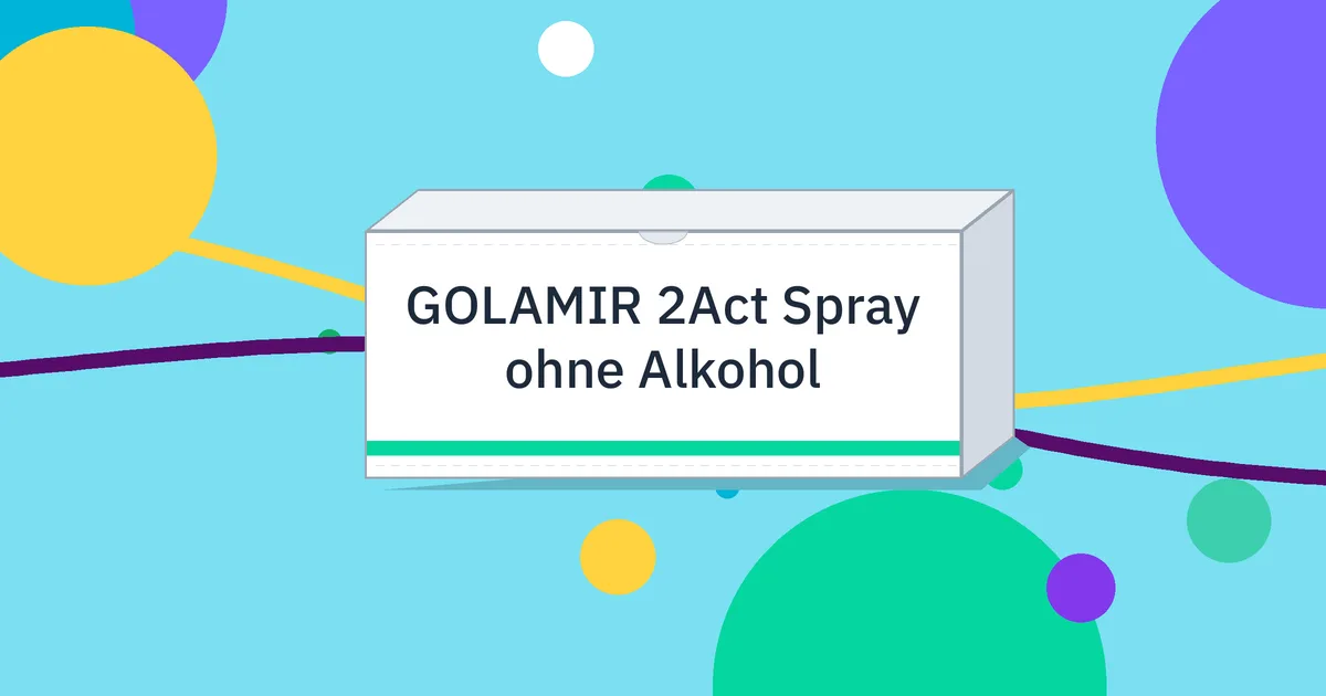 Symbolbild: Packung mit der Aufschrift GOLAMIR 2Act Spray ohne Alkohol (PZN 14211953) – Verfügbarkeit und Bezug in Apotheken in Frankfurt am Main