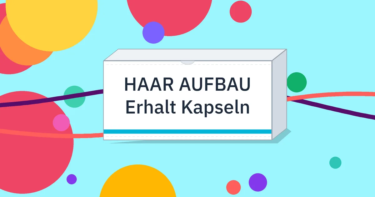 Symbolbild: Packung mit der Aufschrift HAAR AUFBAU Erhalt Kapseln (PZN 19252655) – Verfügbarkeit und Bezug in Apotheken in Frankfurt am Main