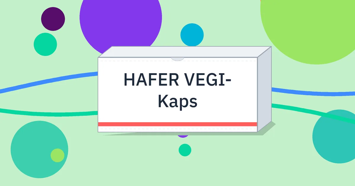 Symbolbild: Packung mit der Aufschrift HAFER VEGI-Kaps (PZN 13899195) – Verfügbarkeit und Bezug in Apotheken in Frankfurt am Main