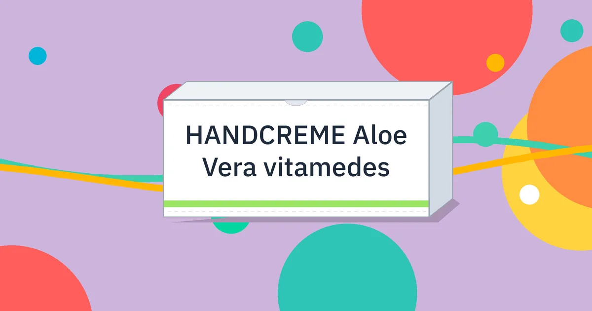 Symbolbild: Packung mit der Aufschrift HANDCREME Aloe Vera vitamedes (PZN 19781307) – Verfügbarkeit und Bezug in Apotheken in Frankfurt am Main