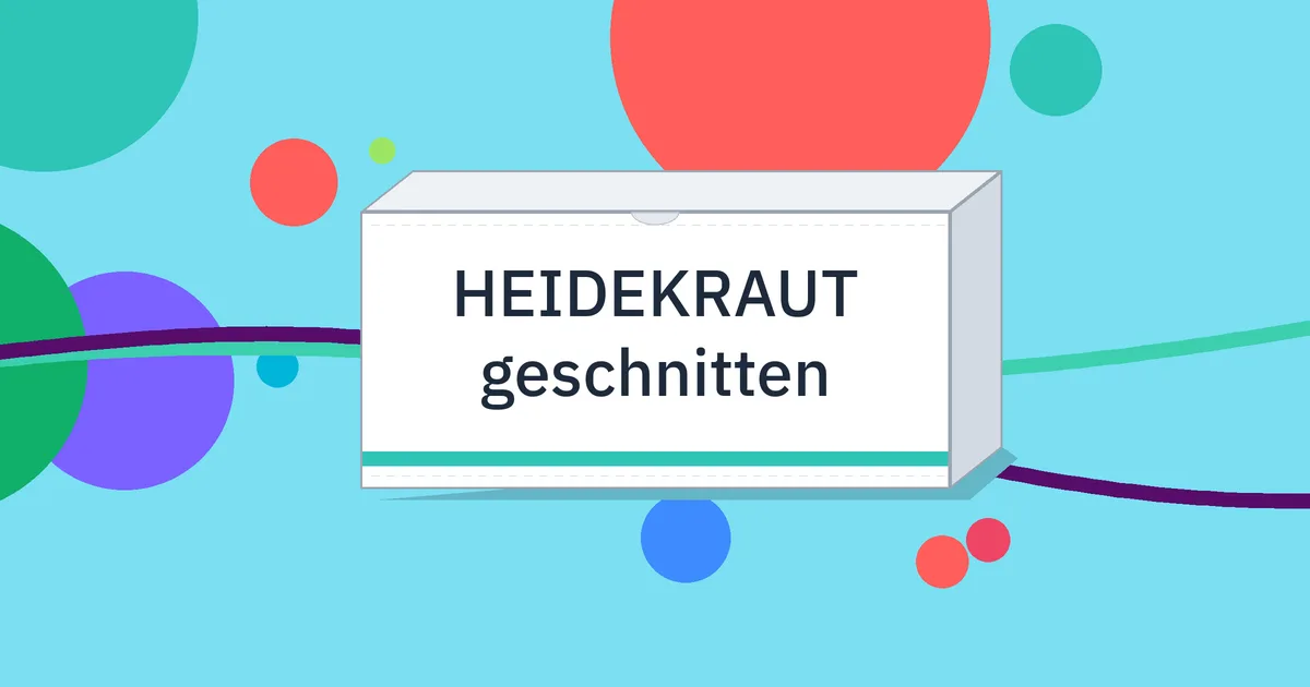 Symbolbild: Packung mit der Aufschrift HEIDEKRAUT geschnitten (PZN 14031412) – Verfügbarkeit und Bezug in Apotheken in Frankfurt am Main