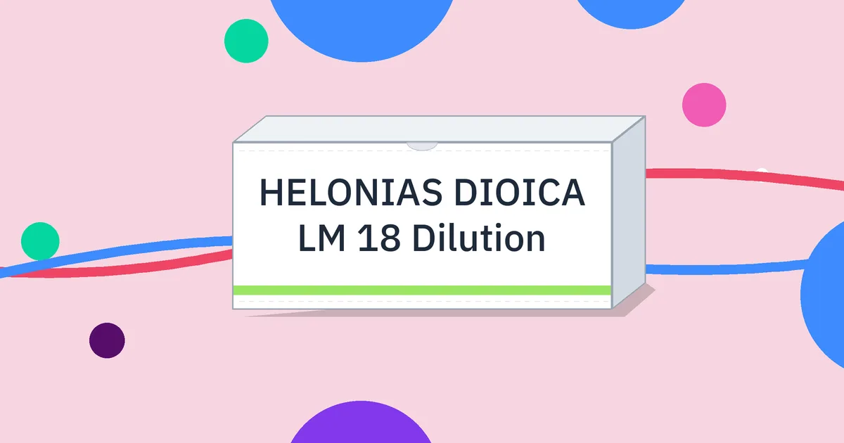 Symbolbild: Packung mit der Aufschrift HELONIAS DIOICA LM 18 Dilution (PZN 09650722) – Verfügbarkeit und Bezug in Apotheken in Frankfurt am Main