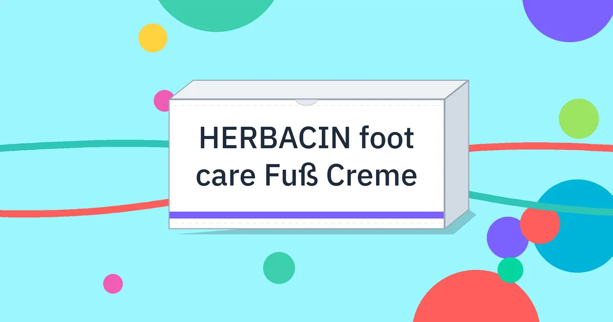 Symbolbild: Packung mit der Aufschrift HERBACIN foot care Fuß Creme (PZN 10527808) – Verfügbarkeit und Bezug in Apotheken in Frankfurt am Main