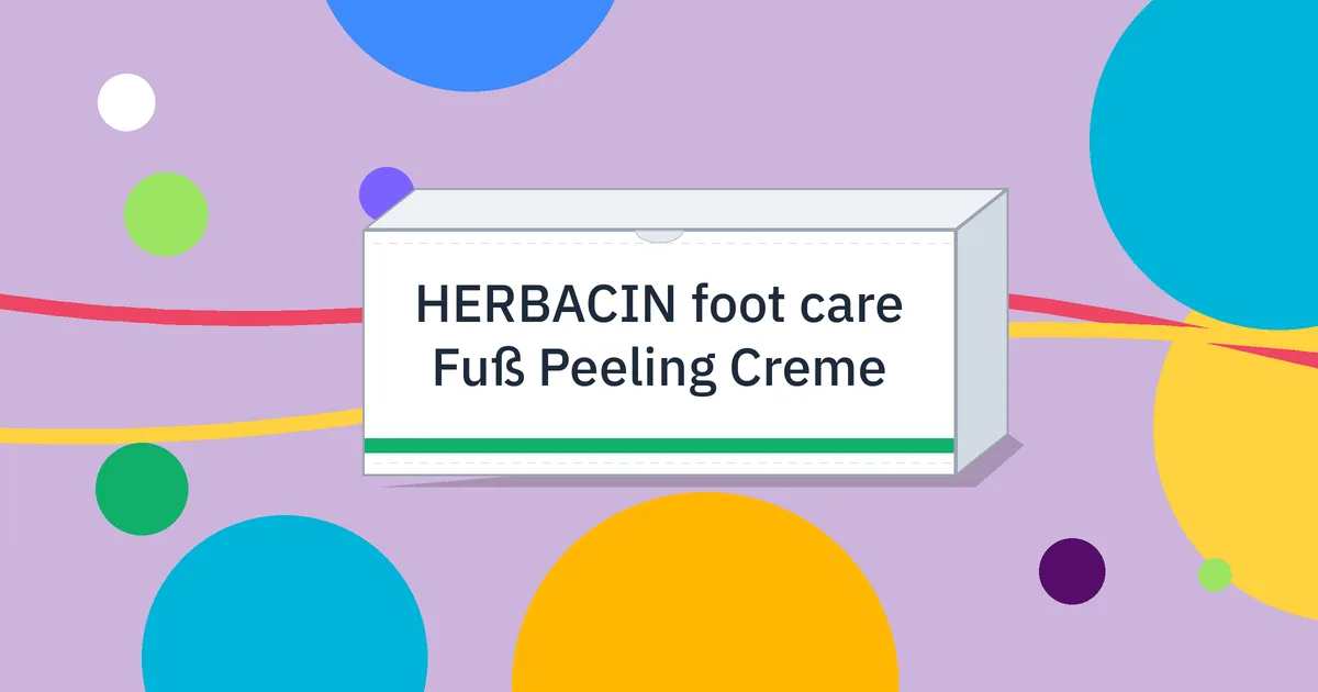 Symbolbild: Packung mit der Aufschrift HERBACIN foot care Fuß Peeling Creme (PZN 10527760) – Verfügbarkeit und Bezug in Apotheken in Frankfurt am Main