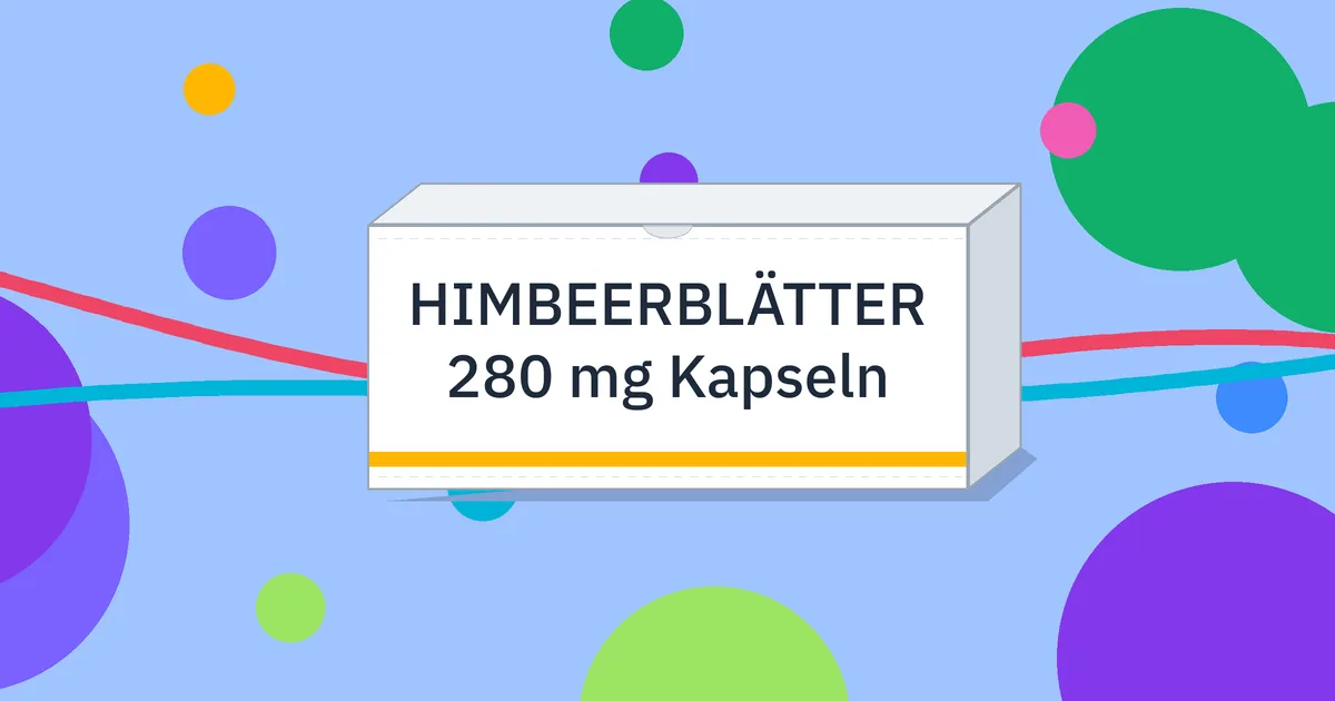 Symbolbild: Packung mit der Aufschrift HIMBEERBLÄTTER 280 mg Kapseln (PZN 17189639) – Verfügbarkeit und Bezug in Apotheken in Frankfurt am Main