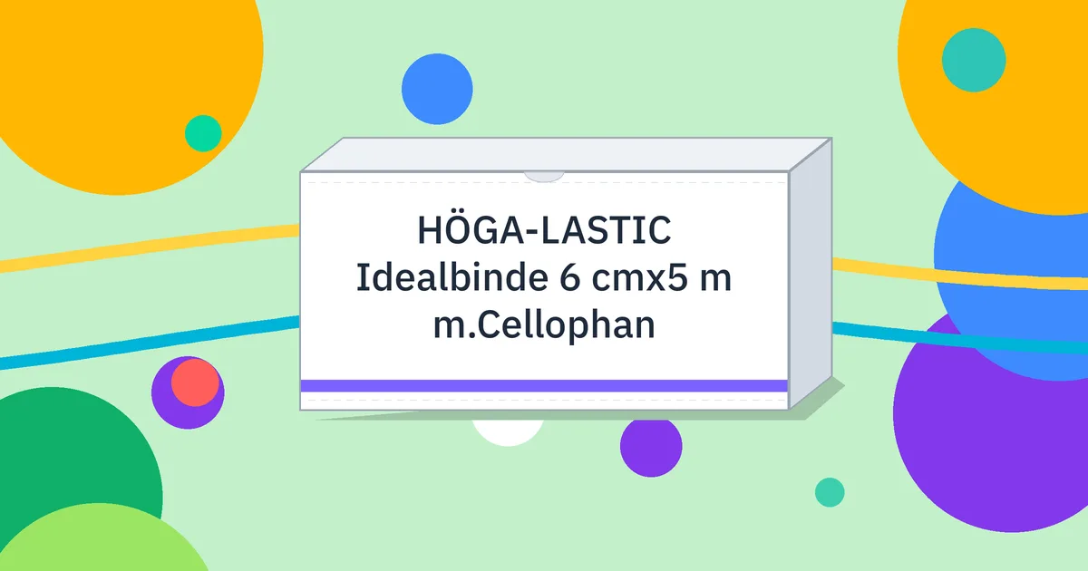 Symbolbild: Packung mit der Aufschrift HÖGA-LASTIC Idealbinde 6 cmx5 m m.Cellophan (PZN 04401138) – Verfügbarkeit und Bezug in Apotheken in Frankfurt am Main