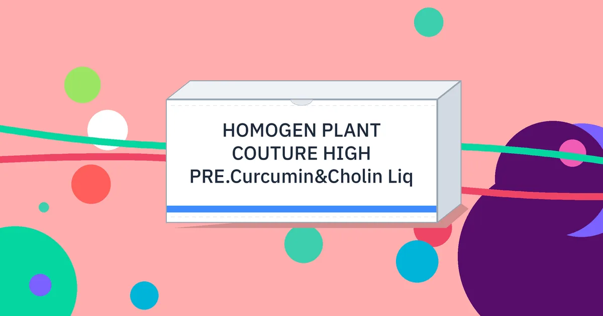 Symbolbild: Packung mit der Aufschrift HOMOGEN PLANT COUTURE HIGH PRE.Curcumin&Cholin Liq (PZN 18053534) – Verfügbarkeit und Bezug in Apotheken in Frankfurt am Main