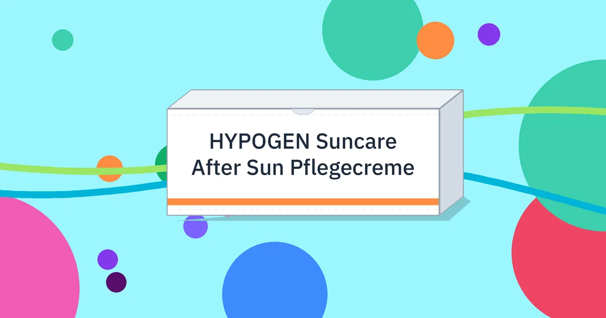 Symbolbild: Packung mit der Aufschrift HYPOGEN Suncare After Sun Pflegecreme (PZN 19392184) – Verfügbarkeit und Bezug in Apotheken in Frankfurt am Main