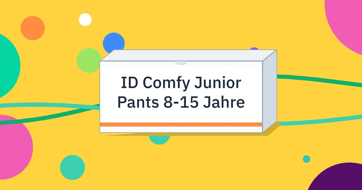Symbolbild: Packung mit der Aufschrift ID Comfy Junior Pants 8-15 Jahre (PZN 13501531) – Verfügbarkeit und Bezug in Apotheken in Frankfurt am Main