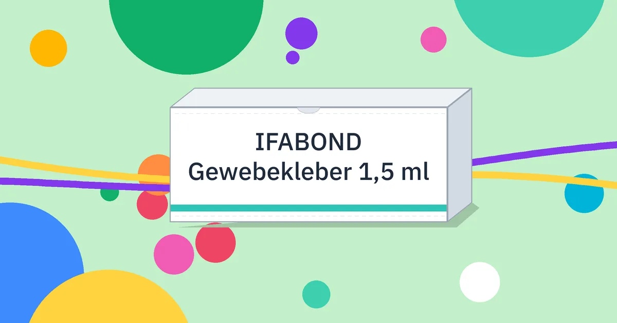 Symbolbild: Packung mit der Aufschrift IFABOND Gewebekleber 1,5 ml (PZN 19724781) – Verfügbarkeit und Bezug in Apotheken in Frankfurt am Main