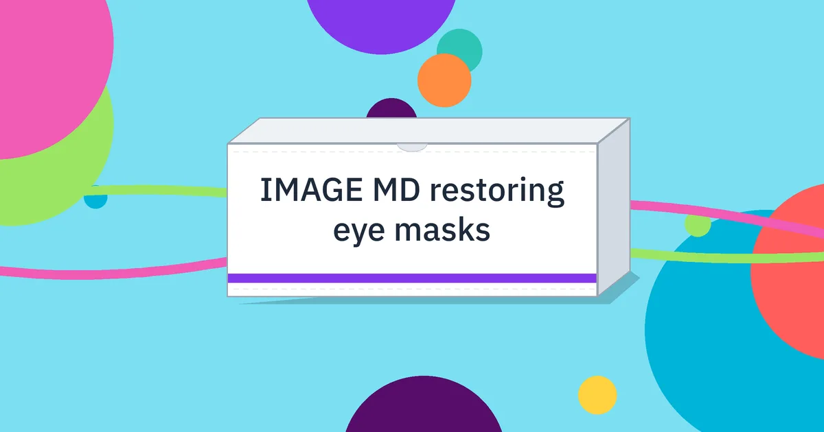 Symbolbild: Packung mit der Aufschrift IMAGE MD restoring eye masks (PZN 18457473) – Verfügbarkeit und Bezug in Apotheken in Frankfurt am Main