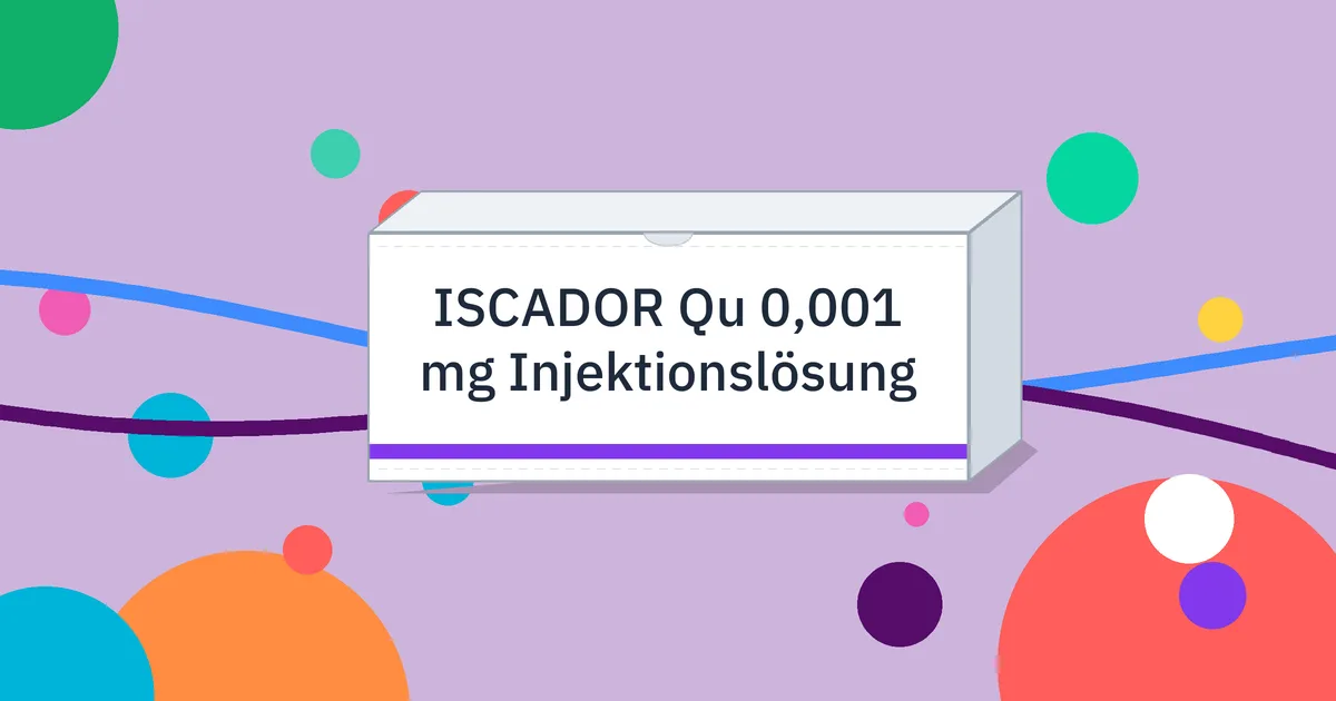 Symbolbild: Packung mit der Aufschrift ISCADOR Qu 0,001 mg Injektionslösung (PZN 01386094) – Verfügbarkeit und Bezug in Apotheken in Frankfurt am Main