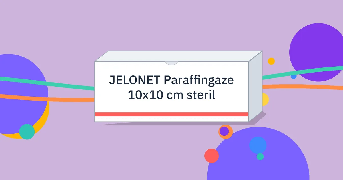 Symbolbild: Packung mit der Aufschrift JELONET Paraffingaze 10x10 cm steril (PZN 18034749) – Verfügbarkeit und Bezug in Apotheken in Frankfurt am Main