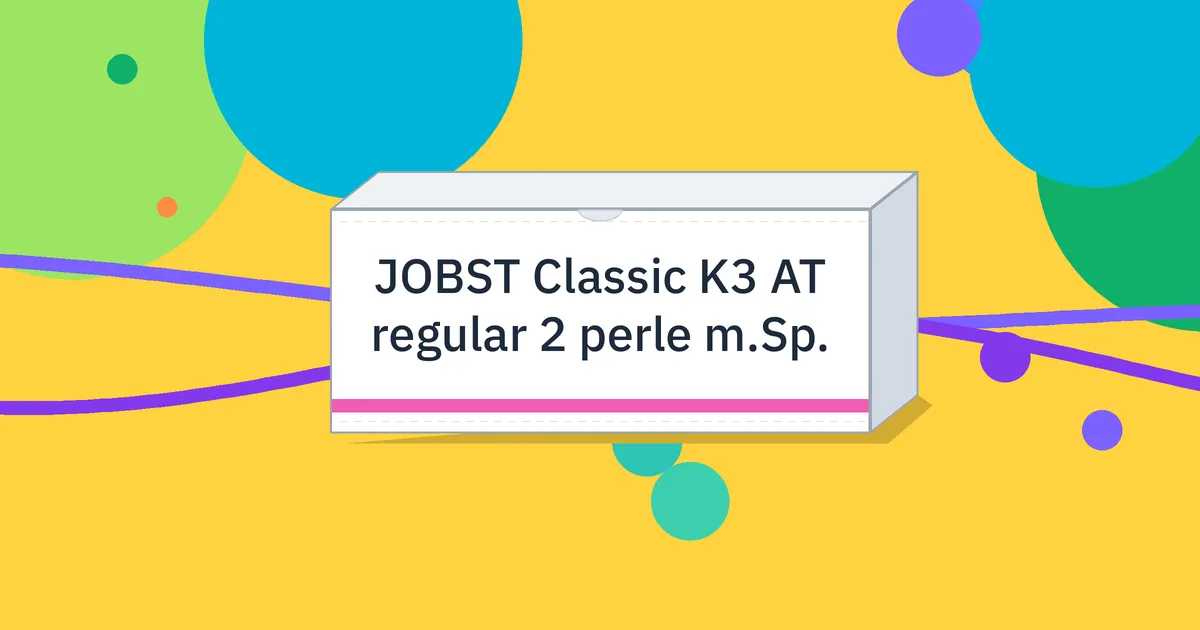 Symbolbild: Packung mit der Aufschrift JOBST Classic K3 AT regular 2 perle m.Sp. (PZN 13077961) – Verfügbarkeit und Bezug in Apotheken in Frankfurt am Main