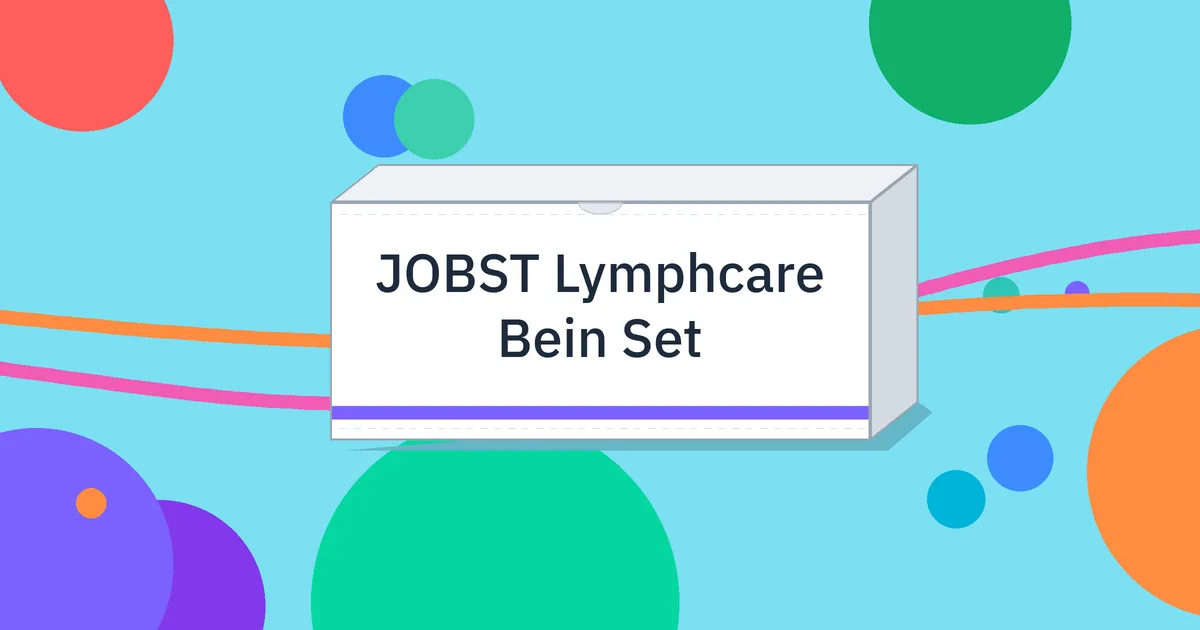 Symbolbild: Packung mit der Aufschrift JOBST Lymphcare Bein Set (PZN 03378986) – Verfügbarkeit und Bezug in Apotheken in Frankfurt am Main