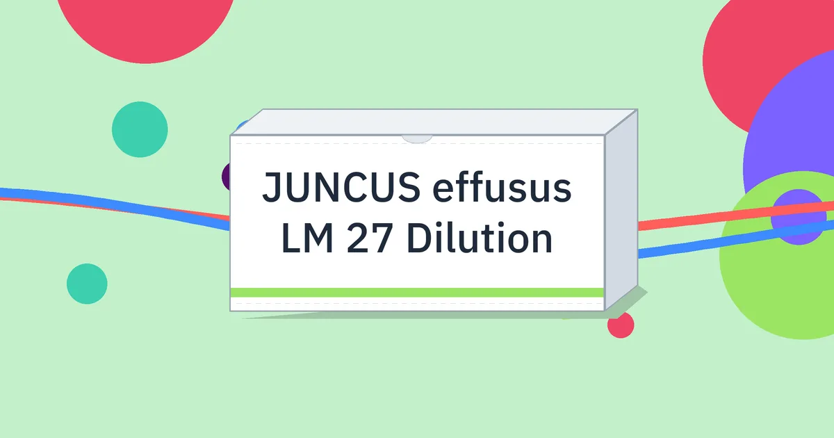 Symbolbild: Packung mit der Aufschrift JUNCUS effusus LM 27 Dilution (PZN 13564359) – Verfügbarkeit und Bezug in Apotheken in Frankfurt am Main
