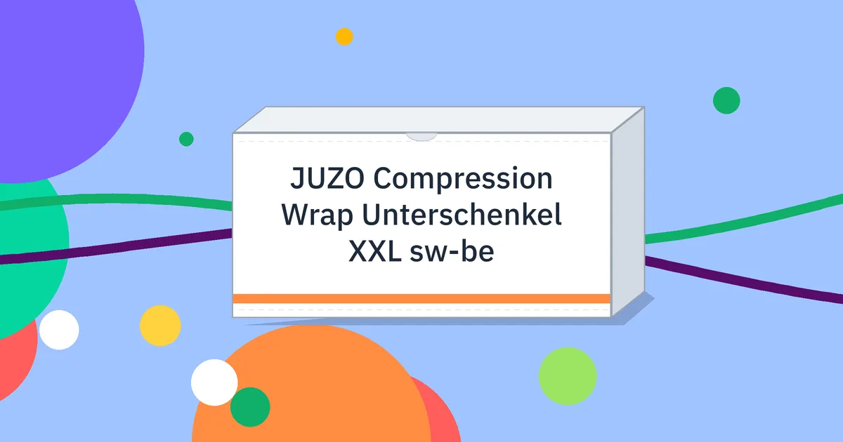 Symbolbild: Packung mit der Aufschrift JUZO Compression Wrap Unterschenkel XXL sw-be (PZN 13580654) – Verfügbarkeit und Bezug in Apotheken in Frankfurt am Main