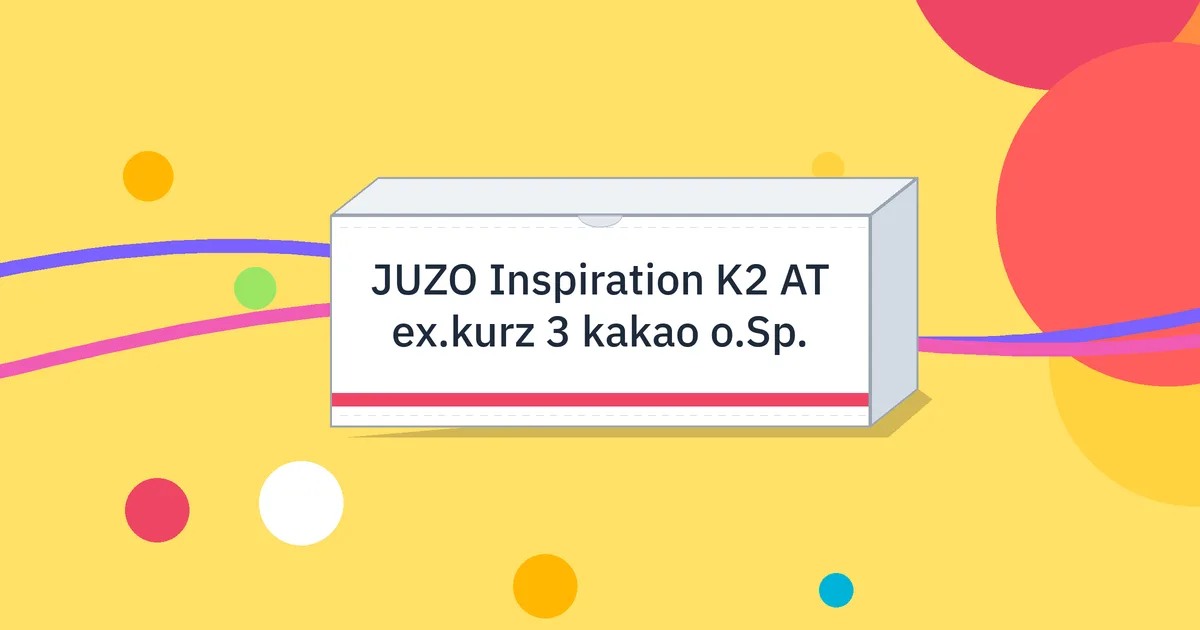 Symbolbild: Packung mit der Aufschrift JUZO Inspiration K2 AT ex.kurz 3 kakao o.Sp. (PZN 14932084) – Verfügbarkeit und Bezug in Apotheken in Frankfurt am Main