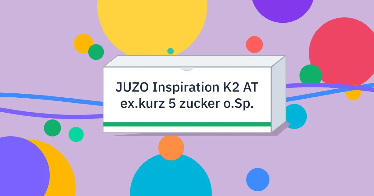 Symbolbild: Packung mit der Aufschrift JUZO Inspiration K2 AT ex.kurz 5 zucker o.Sp. (PZN 14932440) – Verfügbarkeit und Bezug in Apotheken in Frankfurt am Main