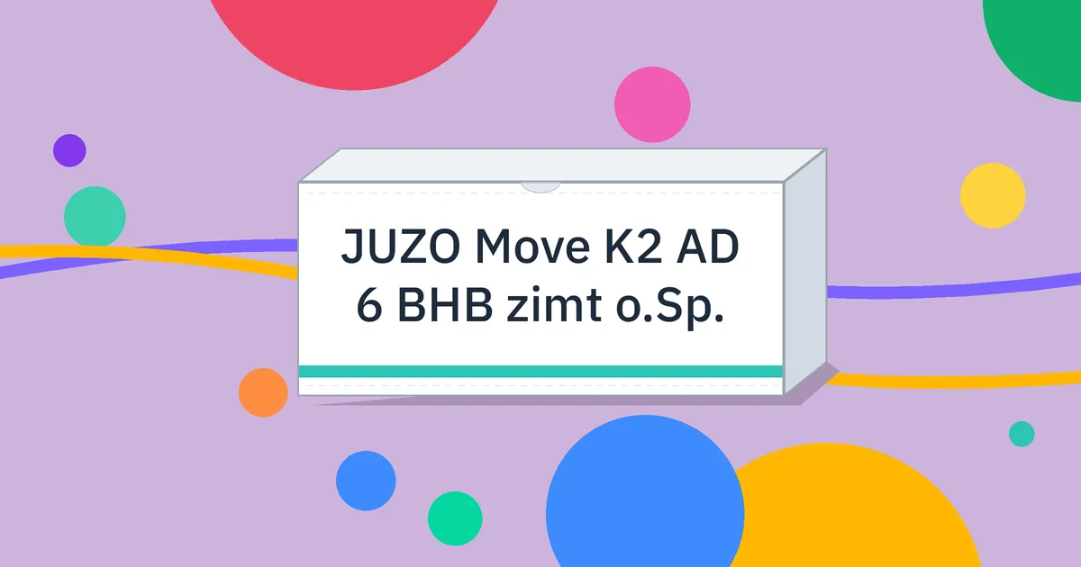 Symbolbild: Packung mit der Aufschrift JUZO Move K2 AD 6 BHB zimt o.Sp. (PZN 18508288) – Verfügbarkeit und Bezug in Apotheken in Frankfurt am Main
