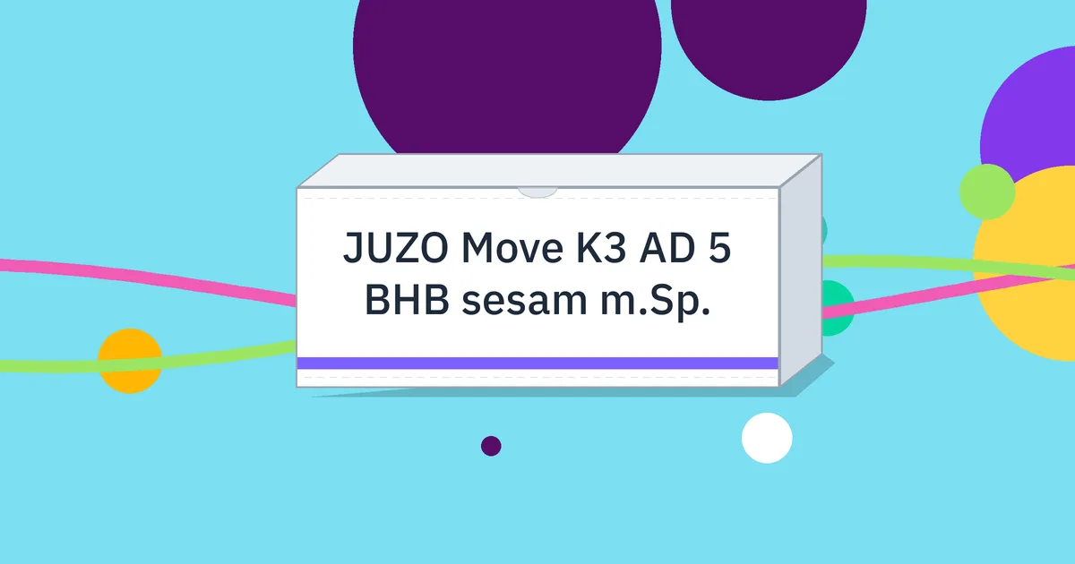 Symbolbild: Packung mit der Aufschrift JUZO Move K3 AD 5 BHB sesam m.Sp. (PZN 18567138) – Verfügbarkeit und Bezug in Apotheken in Frankfurt am Main