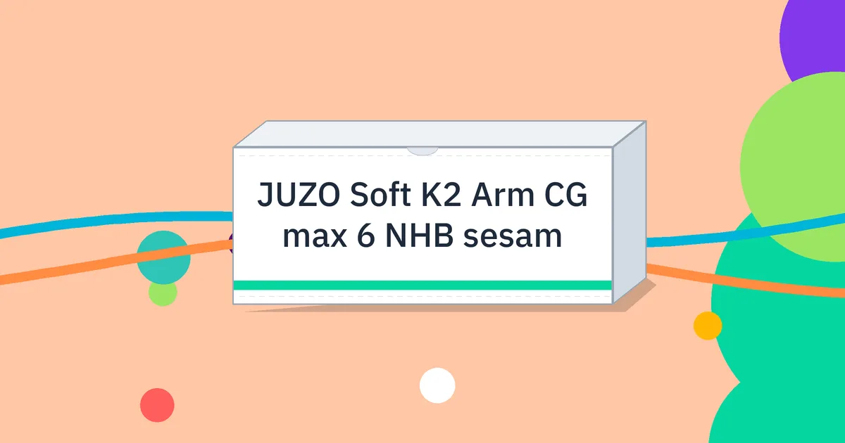 Symbolbild: Packung mit der Aufschrift JUZO Soft K2 Arm CG max 6 NHB sesam (PZN 15512674) – Verfügbarkeit und Bezug in Apotheken in Frankfurt am Main