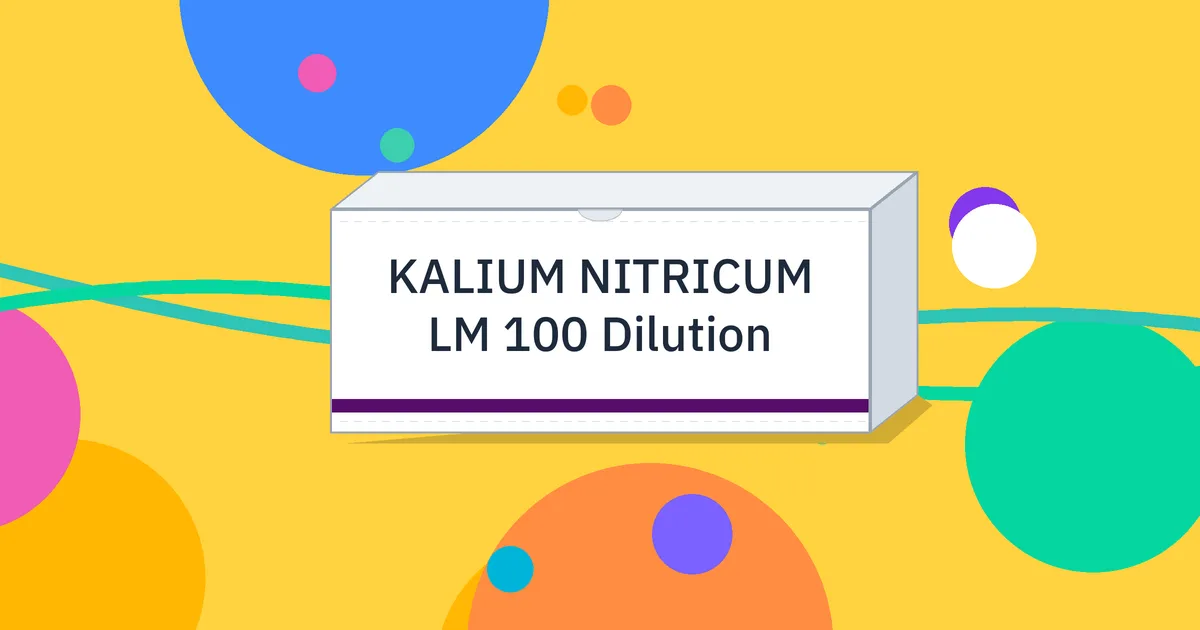 Symbolbild: Packung mit der Aufschrift KALIUM NITRICUM LM 100 Dilution (PZN 12923454) – Verfügbarkeit und Bezug in Apotheken in Frankfurt am Main