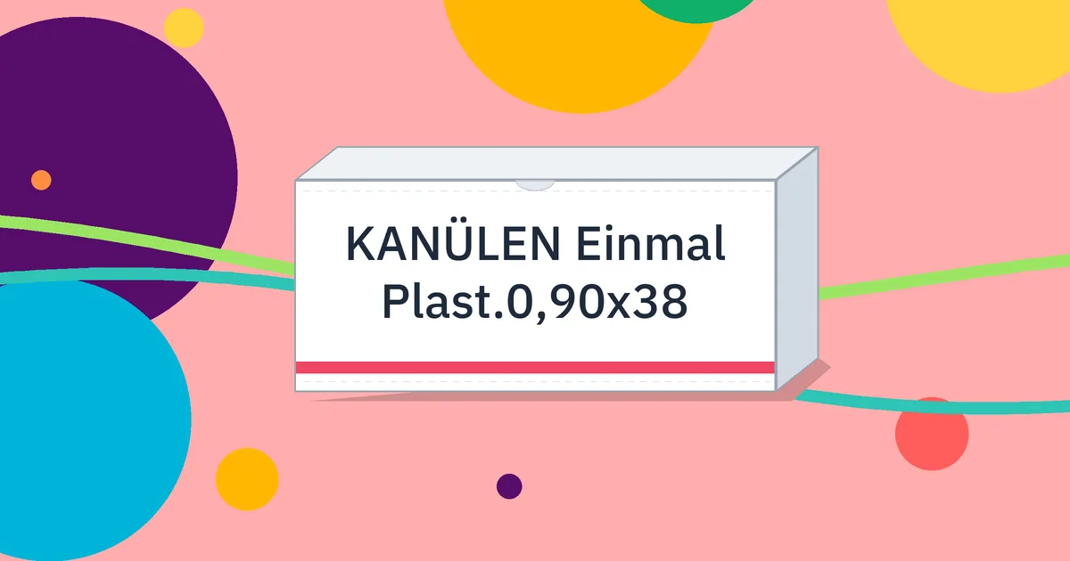 Symbolbild: Packung mit der Aufschrift KANÜLEN Einmal Plast.0,90x38 (PZN 01964125) – Verfügbarkeit und Bezug in Apotheken in Frankfurt am Main