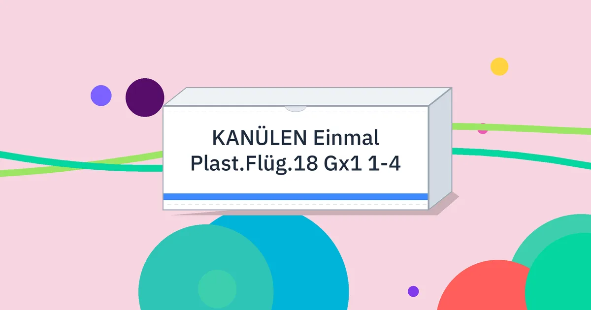 Symbolbild: Packung mit der Aufschrift KANÜLEN Einmal Plast.Flüg.18 Gx1 1-4 (PZN 02440938) – Verfügbarkeit und Bezug in Apotheken in Frankfurt am Main