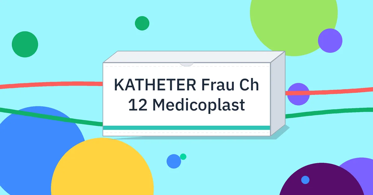 Symbolbild: Packung mit der Aufschrift KATHETER Frau Ch 12 Medicoplast (PZN 00172942) – Verfügbarkeit und Bezug in Apotheken in Frankfurt am Main
