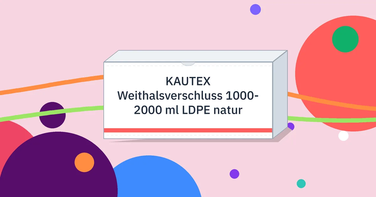 Symbolbild: Packung mit der Aufschrift KAUTEX Weithalsverschluss 1000-2000 ml LDPE natur (PZN 18222511) – Verfügbarkeit und Bezug in Apotheken in Frankfurt am Main
