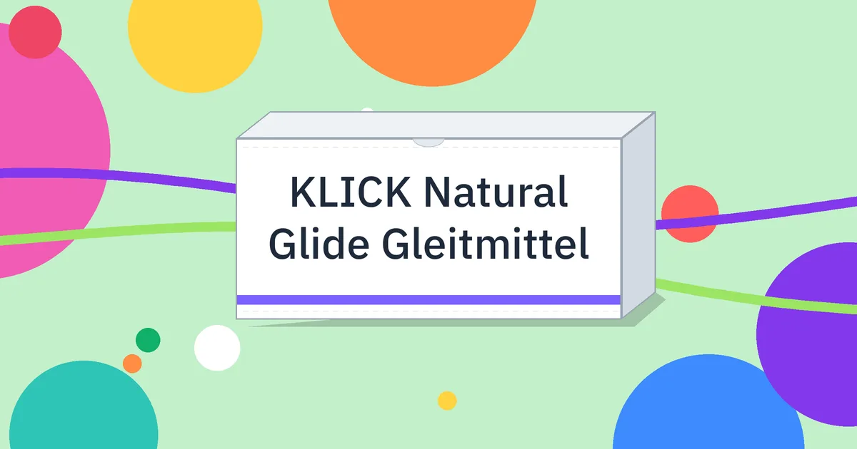 Symbolbild: Packung mit der Aufschrift KLICK Natural Glide Gleitmittel (PZN 09103888) – Verfügbarkeit und Bezug in Apotheken in Frankfurt am Main