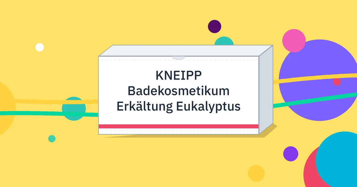 Symbolbild: Packung mit der Aufschrift KNEIPP Badekosmetikum Erkältung Eukalyptus (PZN 06828964) – Verfügbarkeit und Bezug in Apotheken in Frankfurt am Main