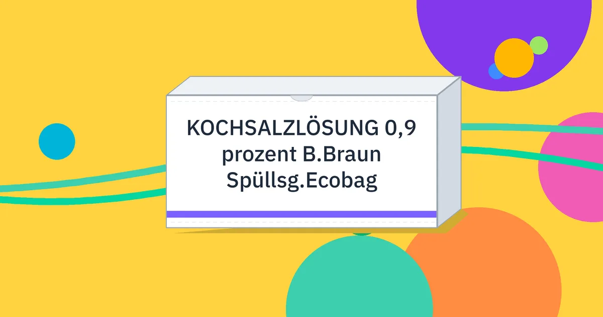 Symbolbild: Packung mit der Aufschrift KOCHSALZLÖSUNG 0,9 prozent B.Braun Spüllsg.Ecobag (PZN 08473666) – Verfügbarkeit und Bezug in Apotheken in Frankfurt am Main
