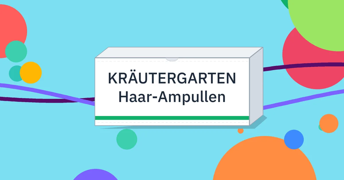 Symbolbild: Packung mit der Aufschrift KRÄUTERGARTEN Haar-Ampullen (PZN 16200936) – Verfügbarkeit und Bezug in Apotheken in Frankfurt am Main