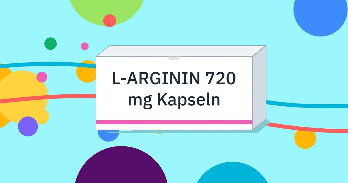Symbolbild: Packung mit der Aufschrift L-ARGININ 720 mg Kapseln (PZN 15736646) – Verfügbarkeit und Bezug in Apotheken in Frankfurt am Main