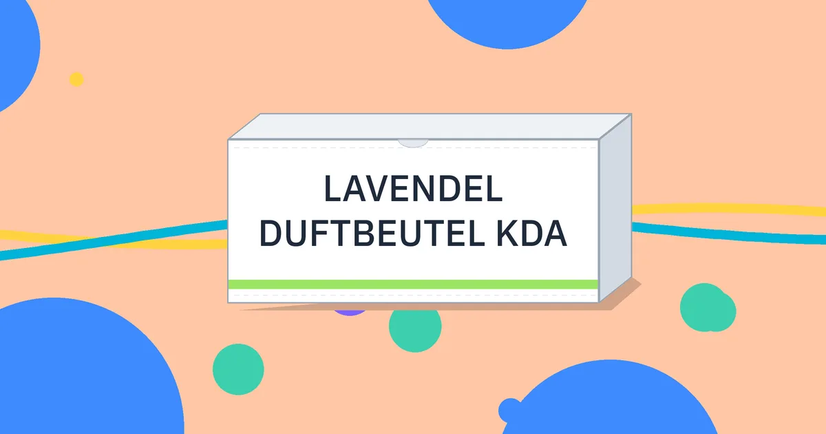 Symbolbild: Packung mit der Aufschrift LAVENDEL DUFTBEUTEL KDA (PZN 16013772) – Verfügbarkeit und Bezug in Apotheken in Frankfurt am Main