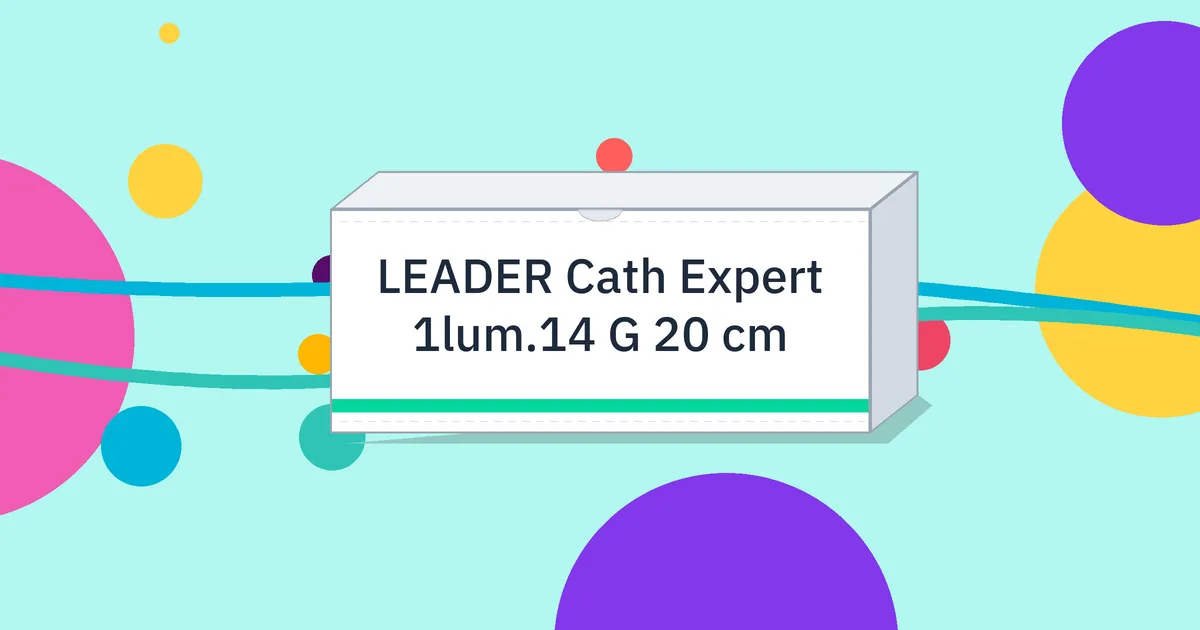 Symbolbild: Packung mit der Aufschrift LEADER Cath Expert 1lum.14 G 20 cm (PZN 09446387) – Verfügbarkeit und Bezug in Apotheken in Frankfurt am Main